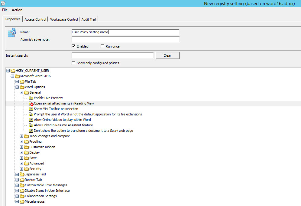 Configured Registry Policy is not applied in an Ivanti Workspace ...