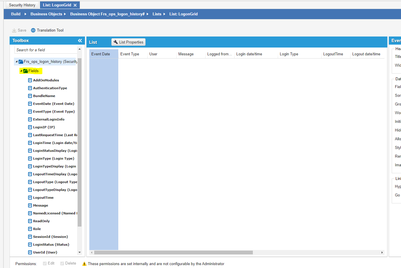 How to see Logout Time on Security History