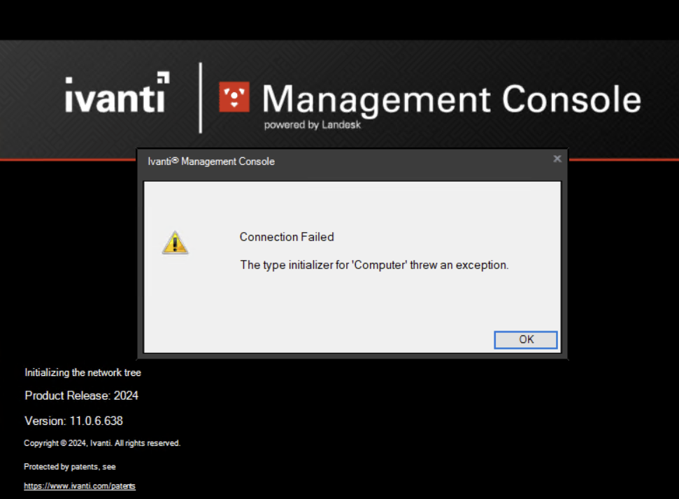 EPM Console Login Error the "The Type Initializer for 'Computer' Threw ...